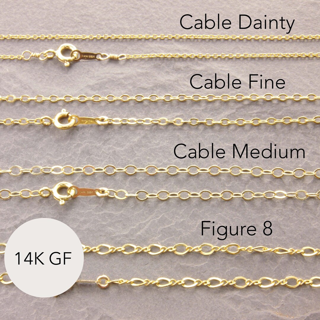 Gold Simple Chain, Gold Chain Necklace, Cable Chain, Gold Chain, Gold ...
