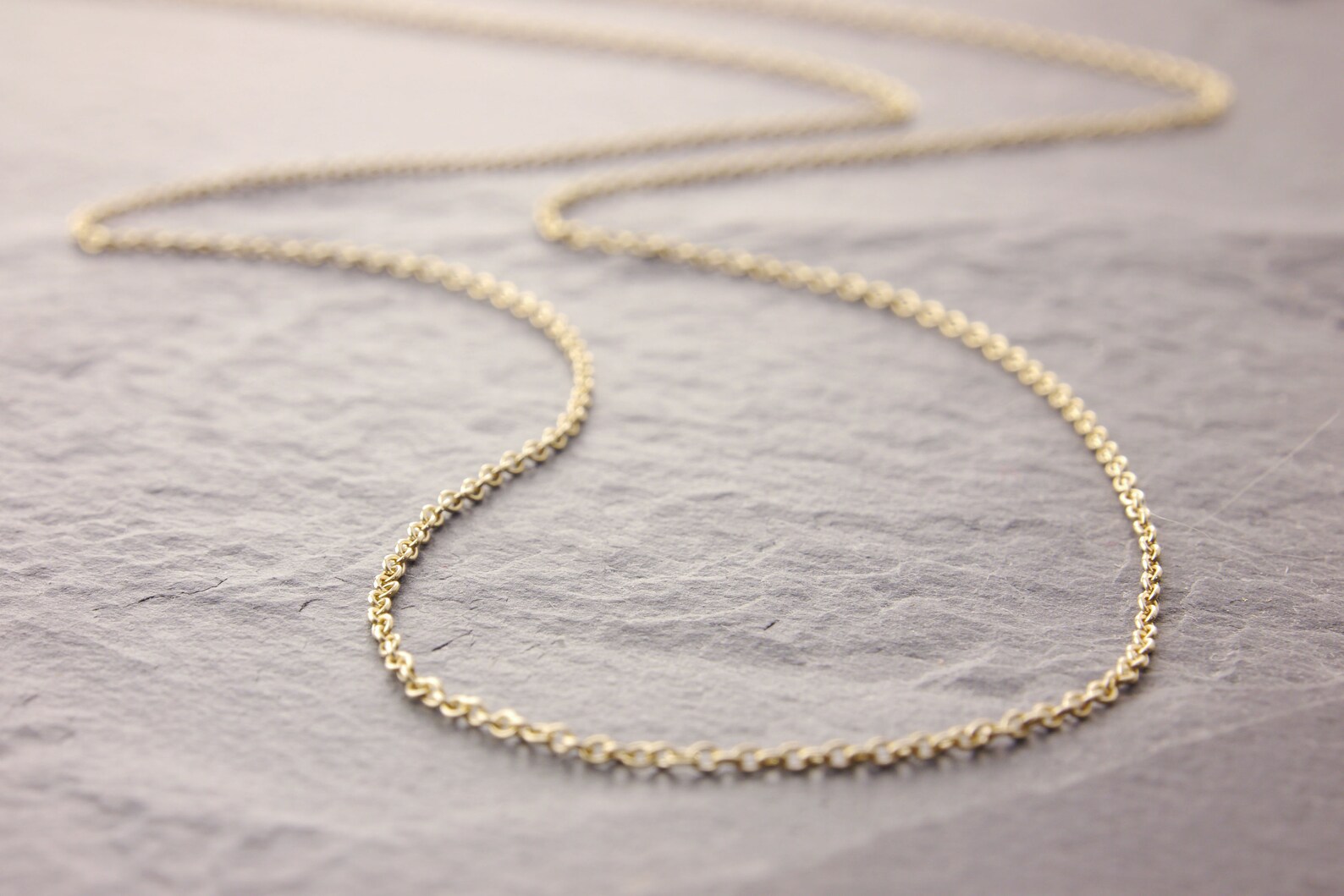 Gold Chain Necklace With Adjuster Thin Gold Chain Gold | Etsy