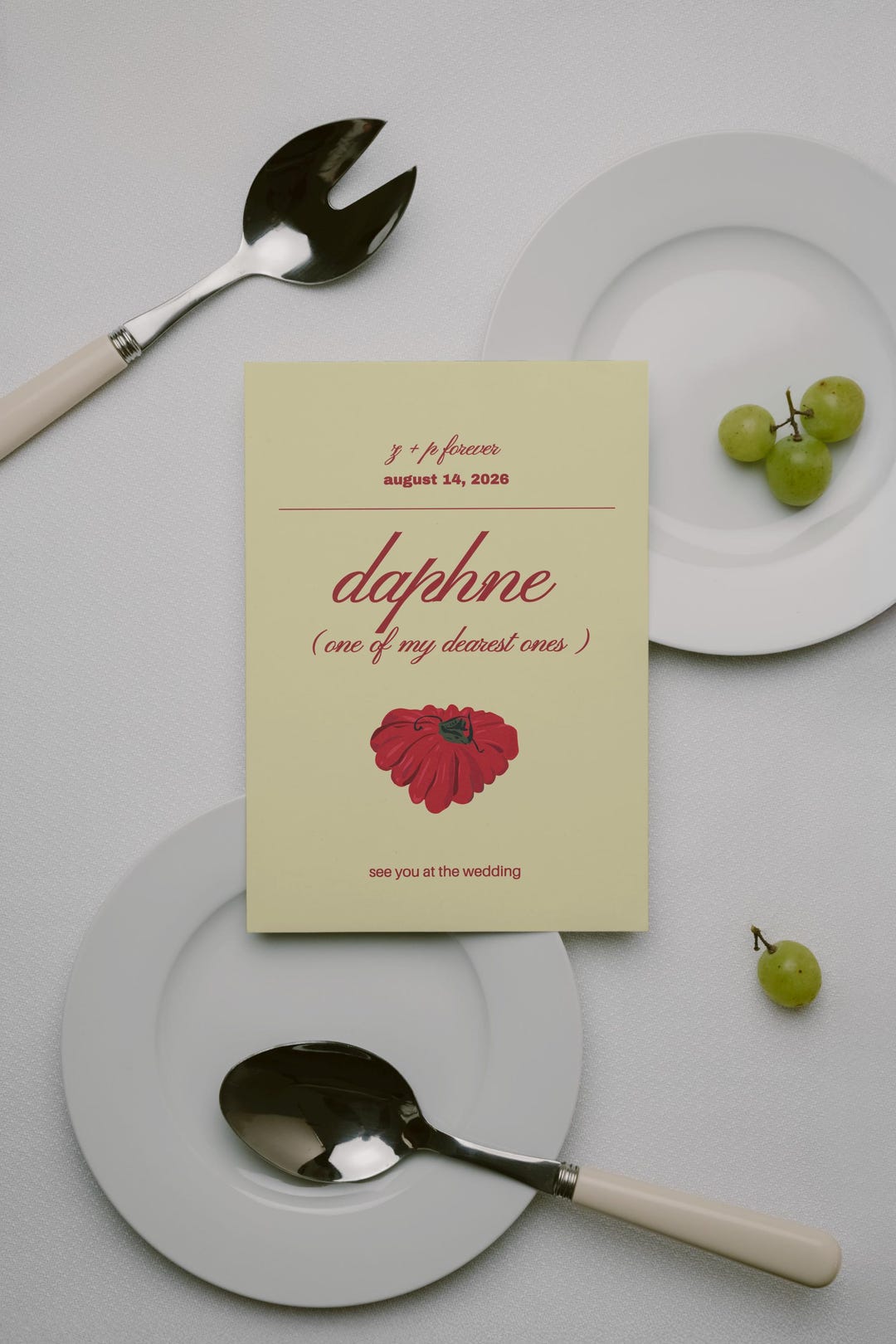 Editable Wedding Menu Template, Hand Drawn Tomato Illustration ...