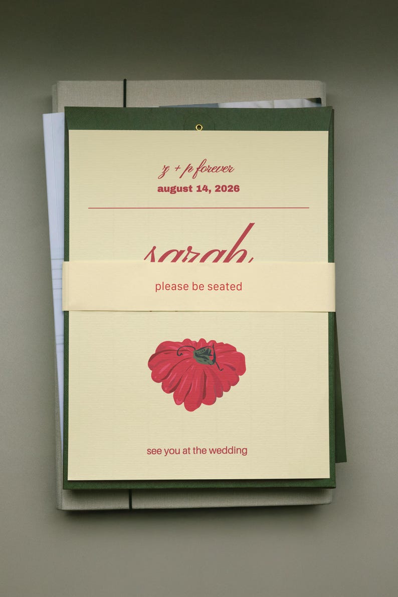 Editable Wedding Menu Template, Hand Drawn Tomato Illustration ...