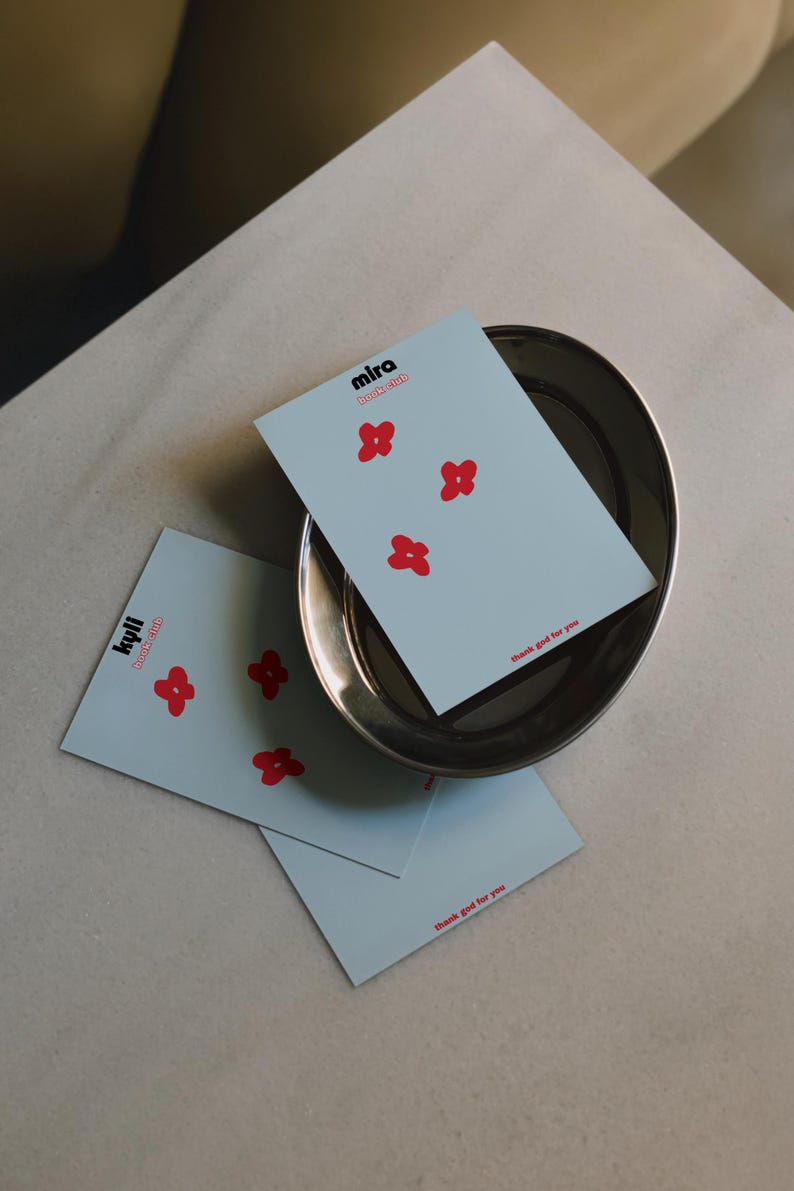 Modern Menu Template, Book Club Place Card, Dinner Party Editable (4x6 ...