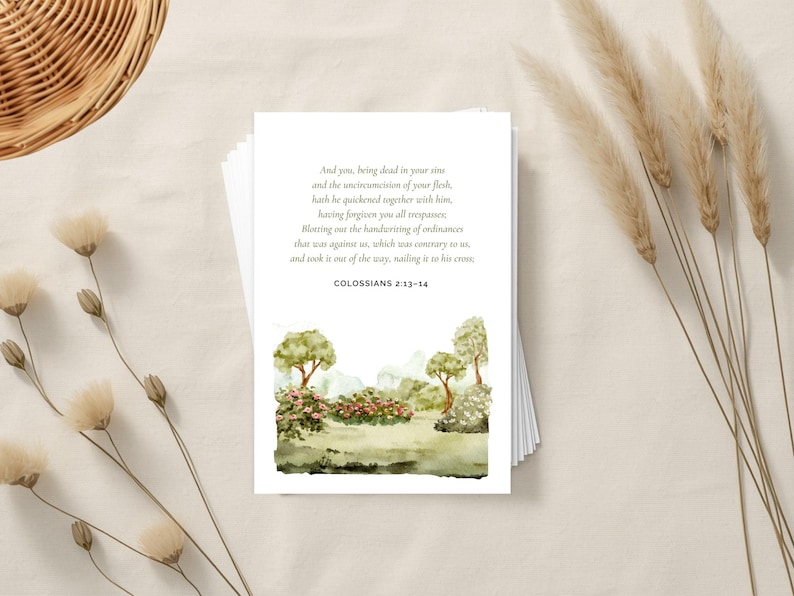 Gospel Bible Memory Verse Cards, Printable KJV Scripture Cards ...