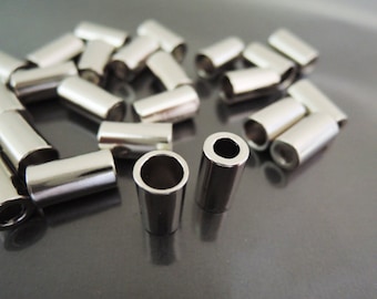 Finding 20 Pcs Silver Metal Fold Over Crimp Head Clips for 2mm Round ...