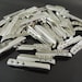 Finding - 20 Pcs Silver Metal Fold Over Crimp Head Clips for 2mm Round ...