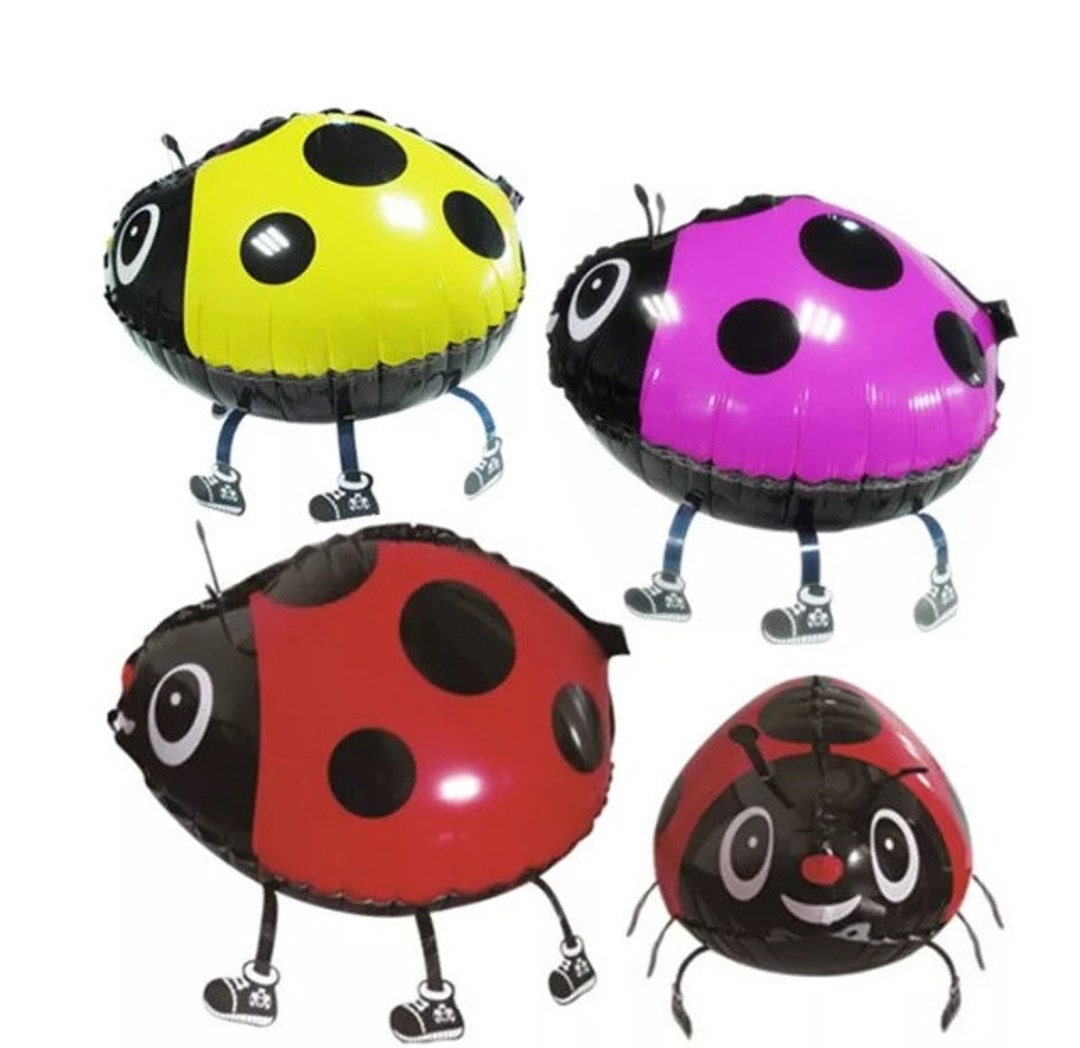 Ladybugs Balloons - 15 Inch Walking Animal Ladybug Beetles Balloon Red ...