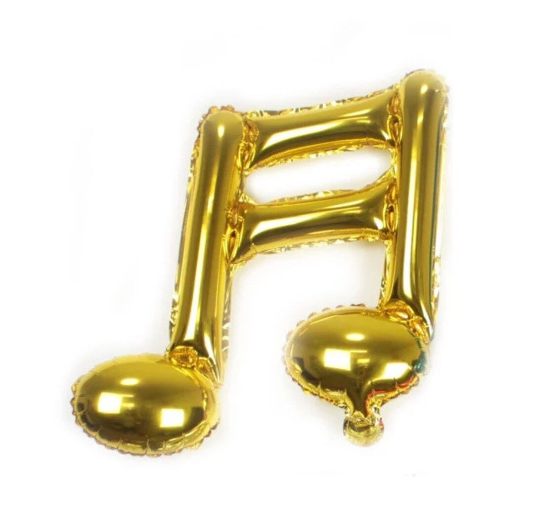 Gold Balloons - 18 Inch Musical Note Balloon Gold Music Clef Balloon ...