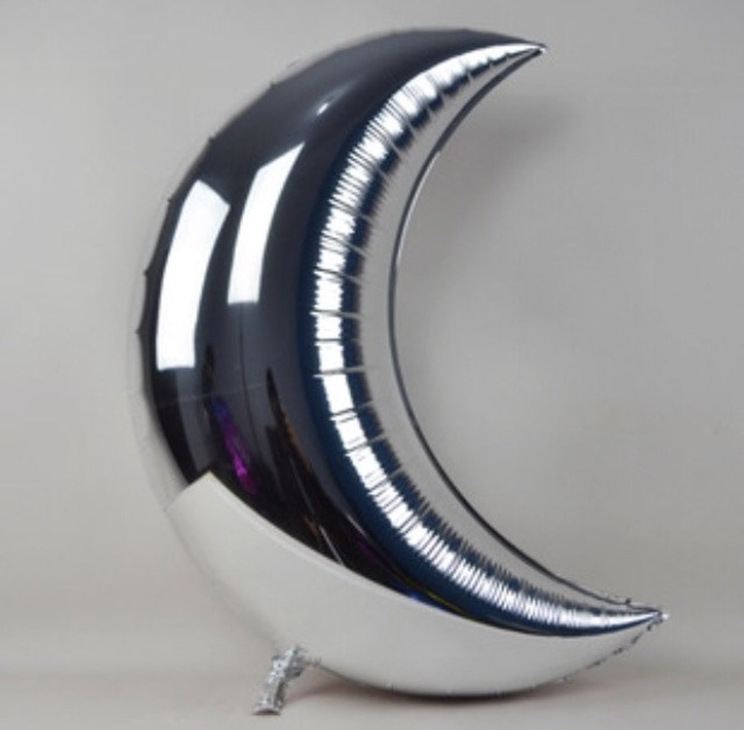 Silver Moon Balloons - 36 Inch HUGE Silver Balloon Moon Balloon Wedding ...