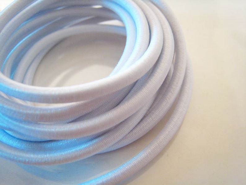 A1 1 Yard of 4mm Pure White Round Stretch Elastic Drawcord - Etsy UK