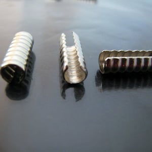 Finding - 10 Pcs Silver Metal Fold Over Crimp Head Clips Without Loop ...