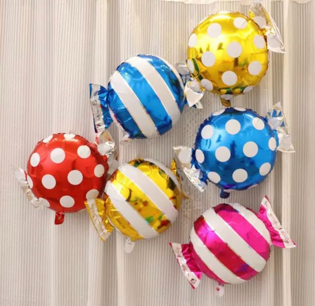 Balloons - 24 Inch Candy Balloon Red Blue Yellow or Pink Candy Shaped ...