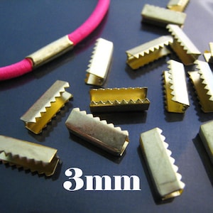 Finding - 10 Pcs Vintage Gold Metal Fold Over Strong Crimp Head Clips ...