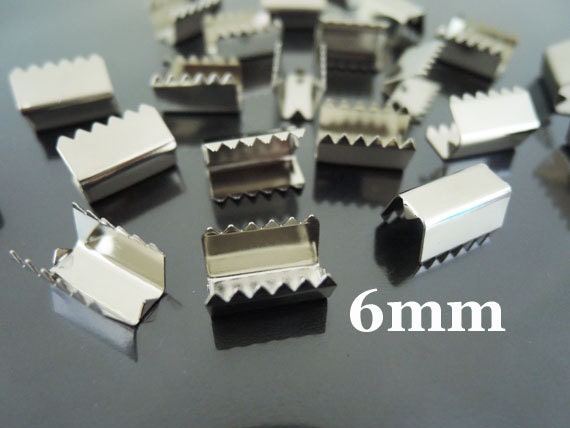 Finding 10 Pcs Silver Metal Fold Over Strong Crimp Head | Etsy