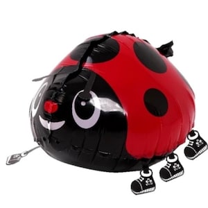 Ladybugs Balloons - 15 Inch Walking Animal Ladybug Beetles Balloon Red ...
