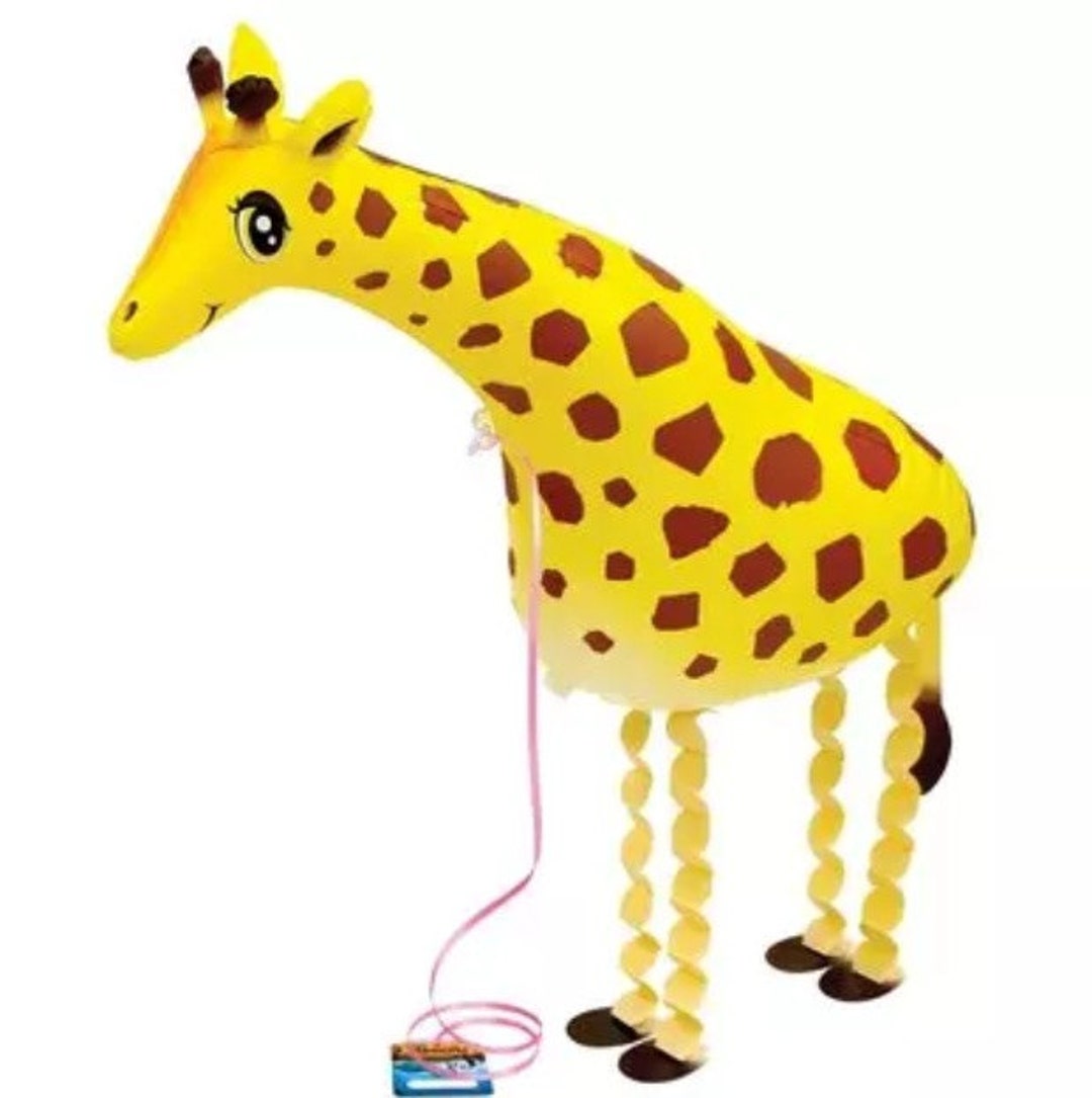 Giraffe Balloons - HUGE 32 Inch Walking Animal Giraffes Balloon Yellow ...