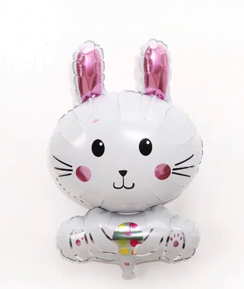 Rabbit Balloon Cute Rabbit Balloons White Rabbit Balloon - Etsy