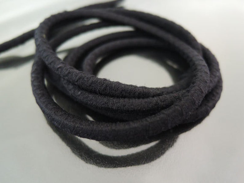 Elastic Cord 5mm Black Round Stretch Elastic Drawcord Rope - Etsy