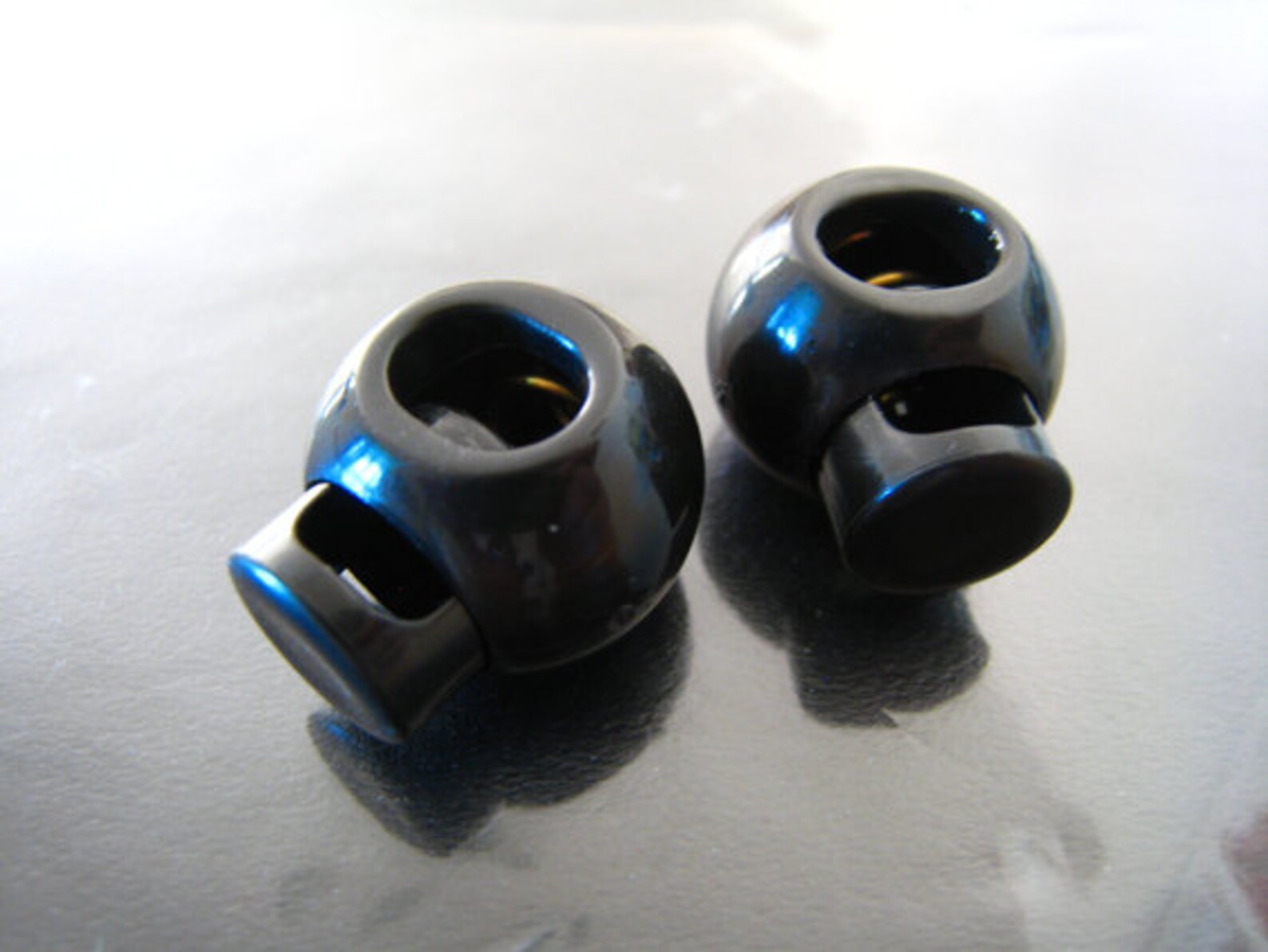 Finding 2 Pcs Black Plastic Round Ball Buckle Clamp End Lock - Etsy