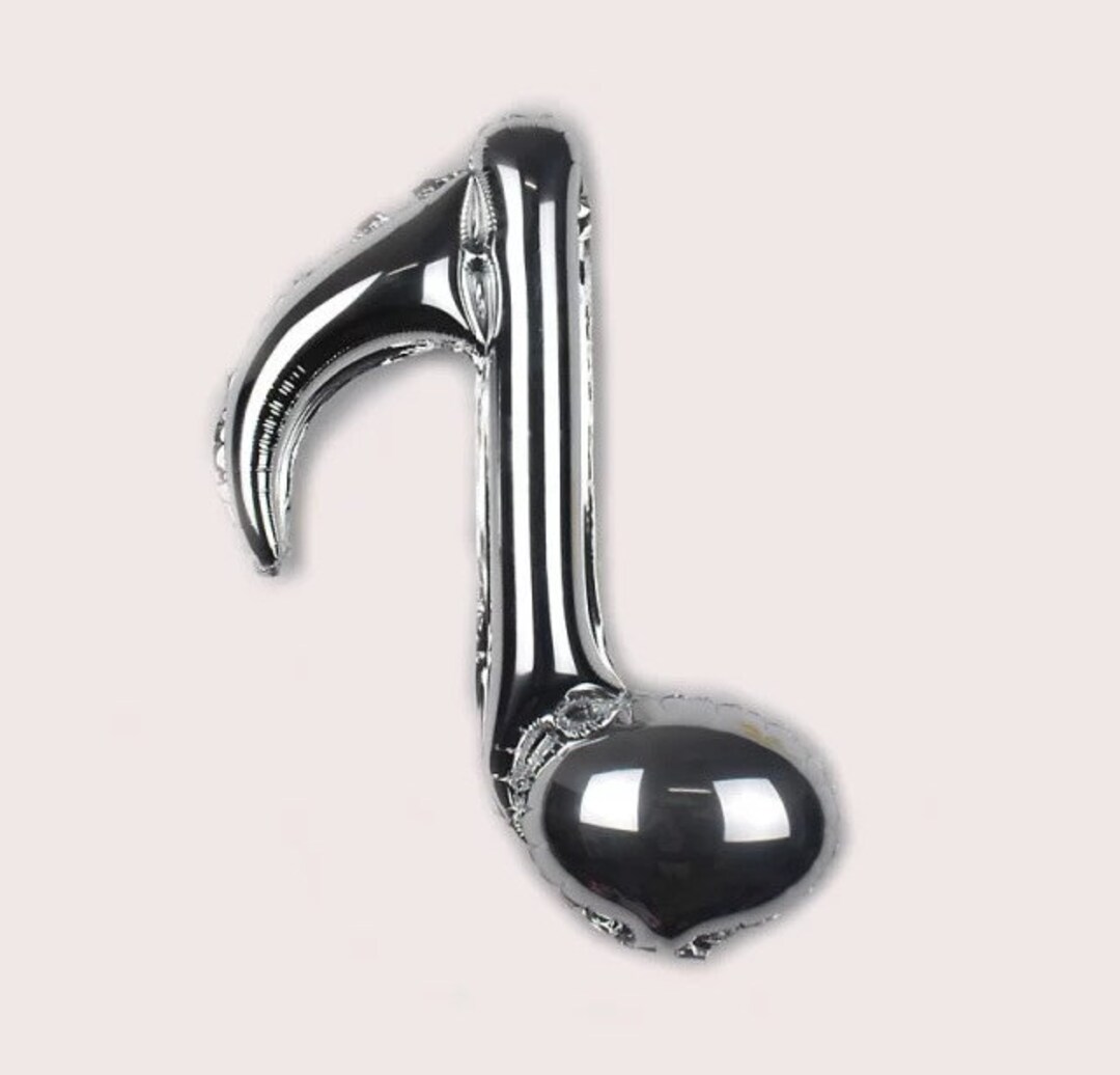 Silver Balloons - 18 Inch Quaver Musical Note Balloon Silver Music Clef ...