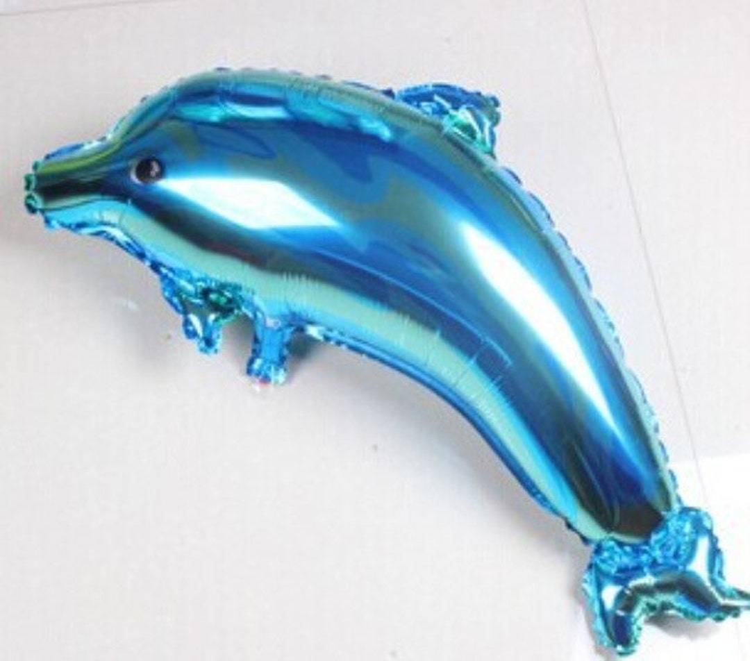 Balloons - HUGE 34 Inch Animal Dolphin Balloon Metallic Blue Ballon ...