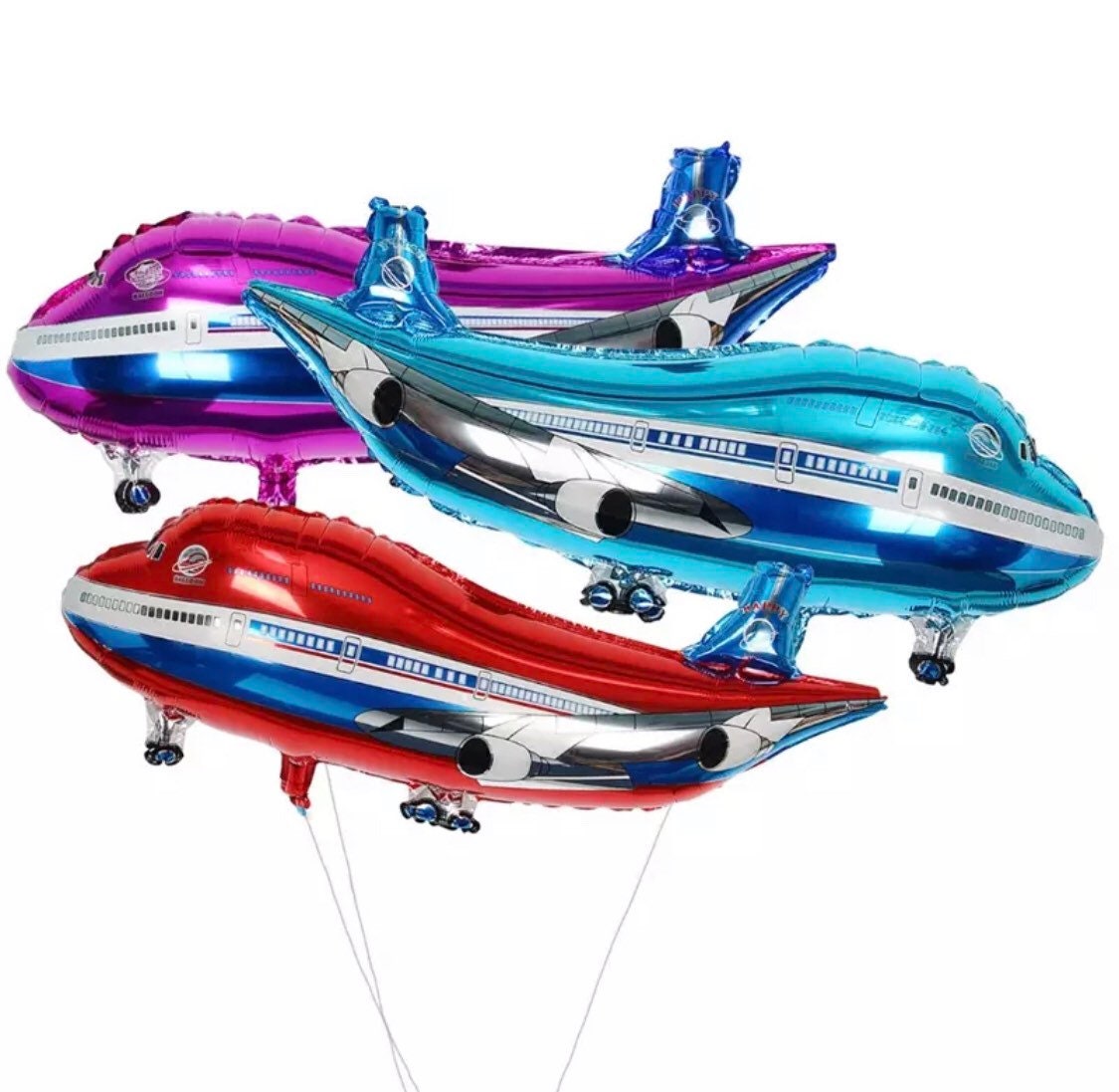 Airplane Balloons - HUGE 30 Inch Balloon Plane Balloons Big Blue ...