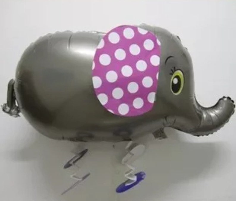 Elephant Balloons - HUGE 30 Inch Walking Animal Elephant Balloon Gray ...