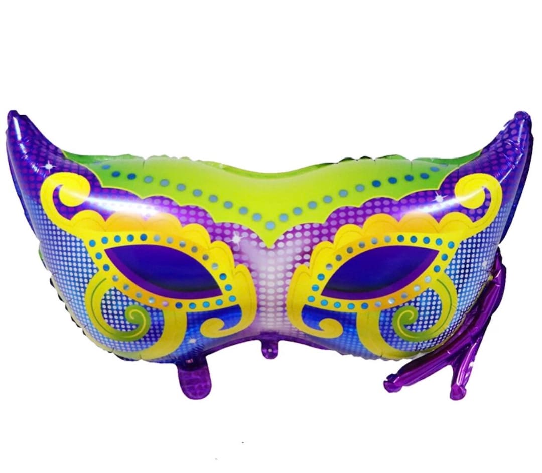 Mask Balloons - Colorful Mask Face Balloon Ballon ( Birthday Decor ...