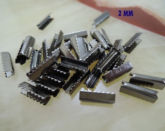 Finding 20 Pcs Silver Metal Fold Over Crimp Head Clips for | Etsy