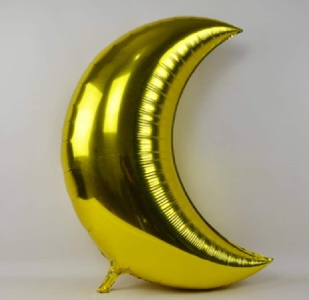 Gold Moon Balloons - 36 Inch HUGE Gold Balloon Moon Balloon Wedding ...