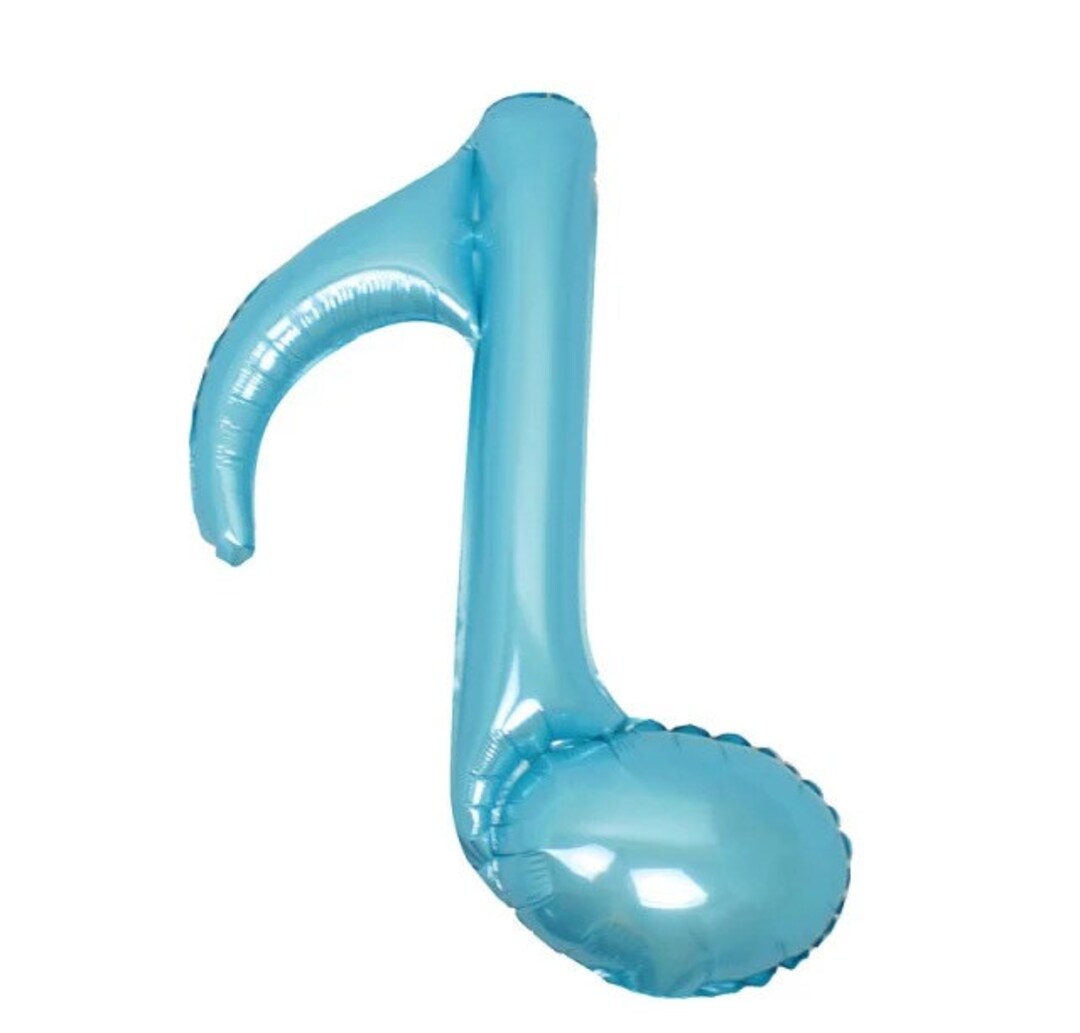 Pastel Blue Balloons - 18 Inch Quaver Musical Note Balloon Music Clef ...