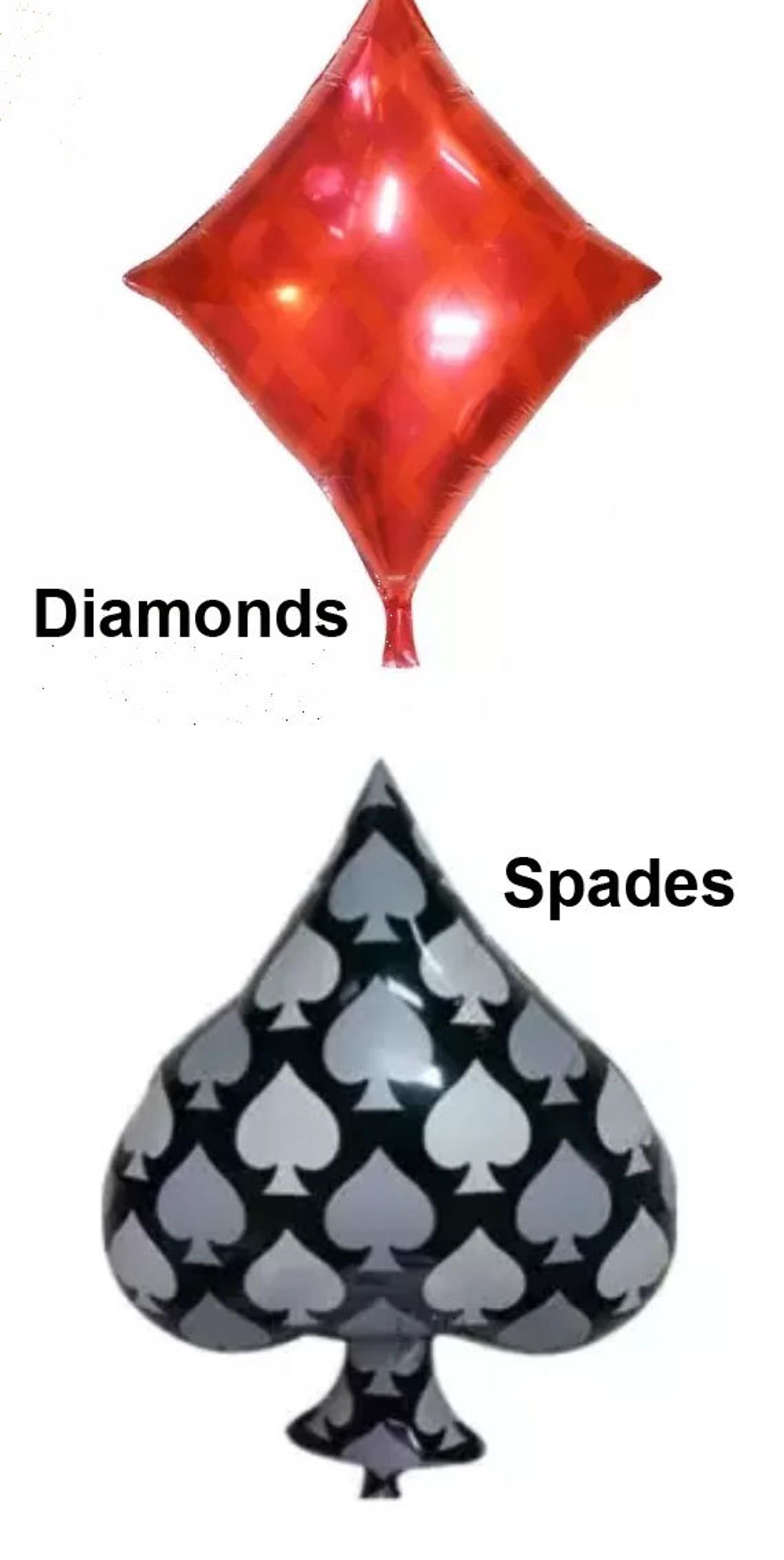 Balloons 18 inch Casino Poker Party Balloon Clubs Diamonds | Etsy