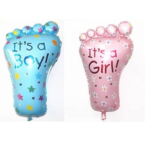 Baby Foot Balloons - HUGE 28 Inch Balloon It is a Boy or a Girl ...