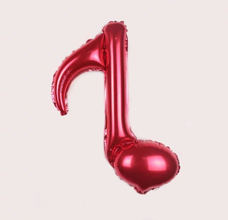 Red Balloons - 18 Inch Quaver Musical Note Balloon Red Music Clef ...