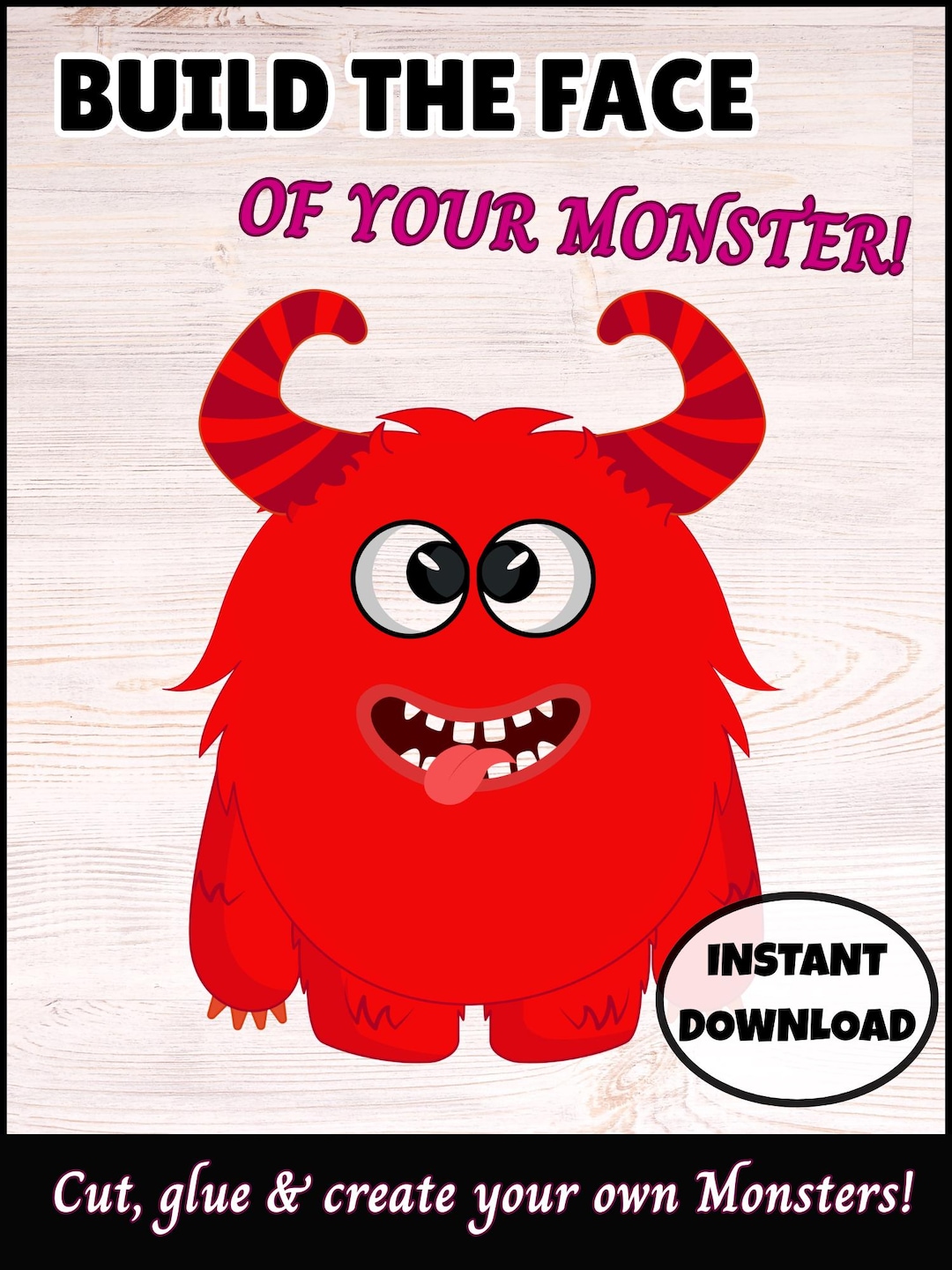 Halloween Build a Monster Printable for Kids, Cut & Paste Craft ...
