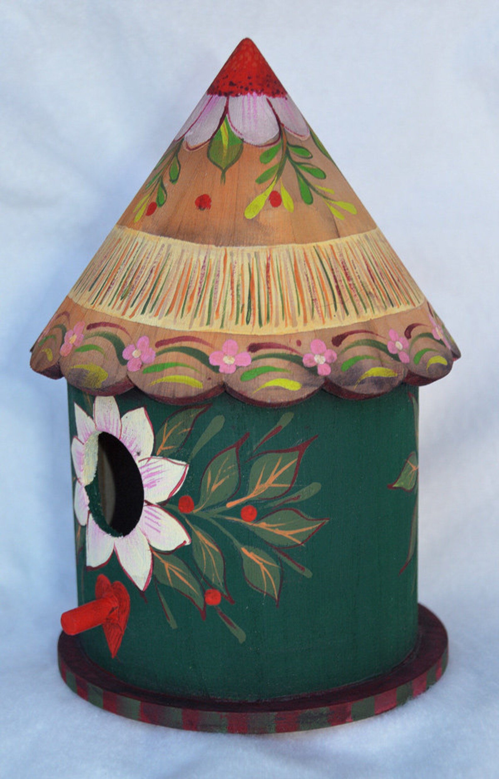 WINTER FLOWERS BIRDHOUSE, an Original, Collectible Birdhouse Hand ...