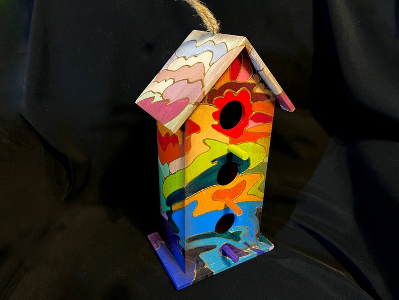 RAINBOW SPLATTER BIRDHOUSE: A Layered Rainbow of Colors - Etsy