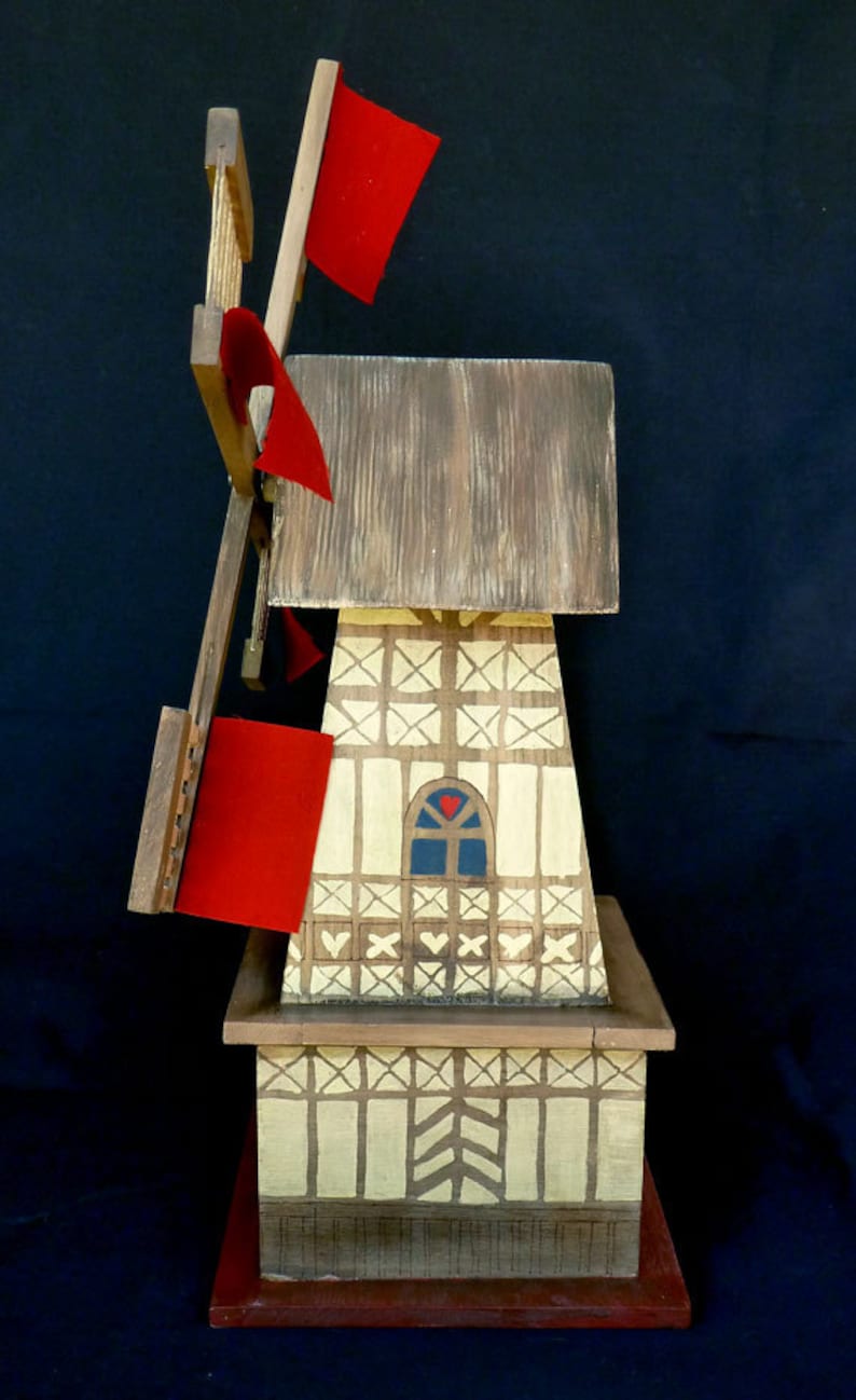 DUTCH WINDMILL BIRDHOUSE, Hand Painted One of A Kind Old Tudor ...