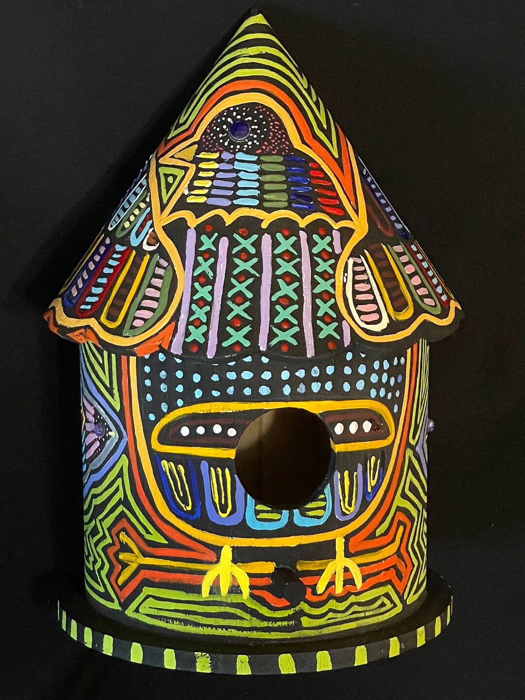 FISHING EAGLE BIRDHOUSE: A Mola Inspired Eagle and Fish Design - Etsy