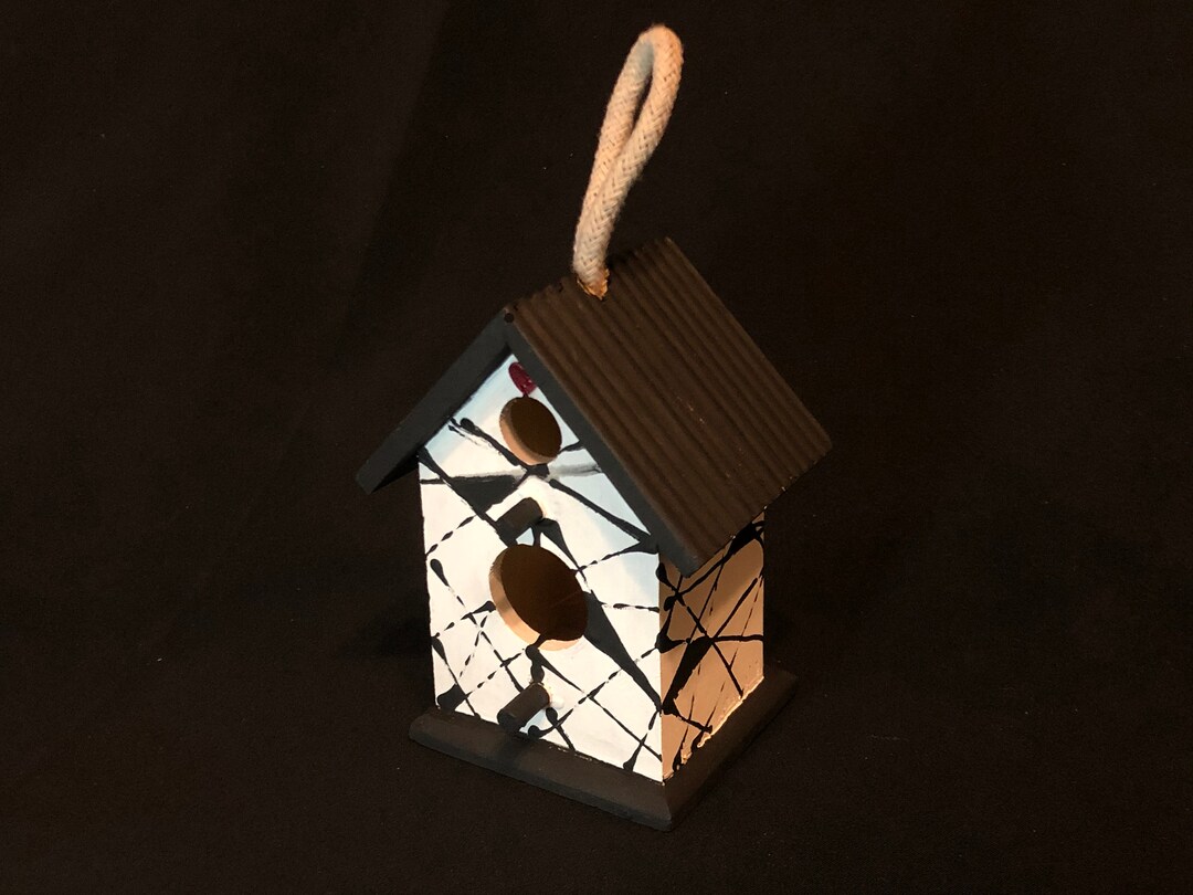 WHITE ABSTRACT BIRDHOUSE: A Modern Abstract Mini Decorative - Etsy