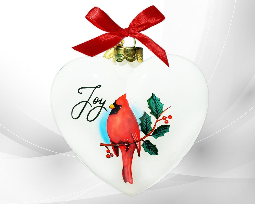Li Bien 2022 Cardinal Joy Heart Ornament - Etsy