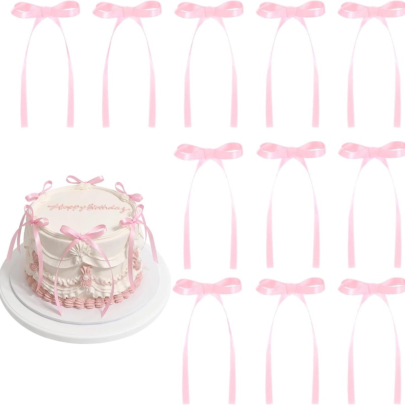 Pink Ribbon Cake Decor - Etsy