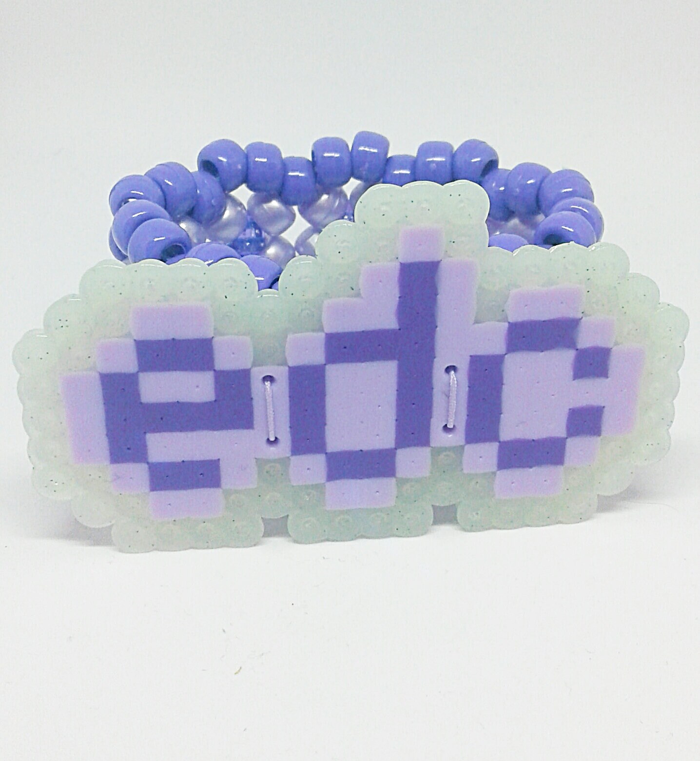 EDC Kandi Cuff Purple, Glow in the Dark - Etsy