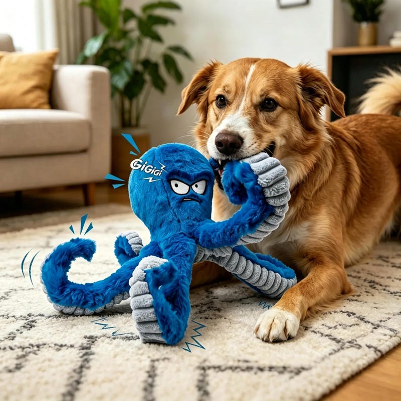Dog Squeaky Toys Octopus - Etsy