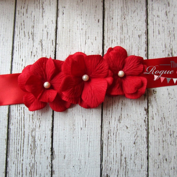 Red Bridal Sash - Etsy