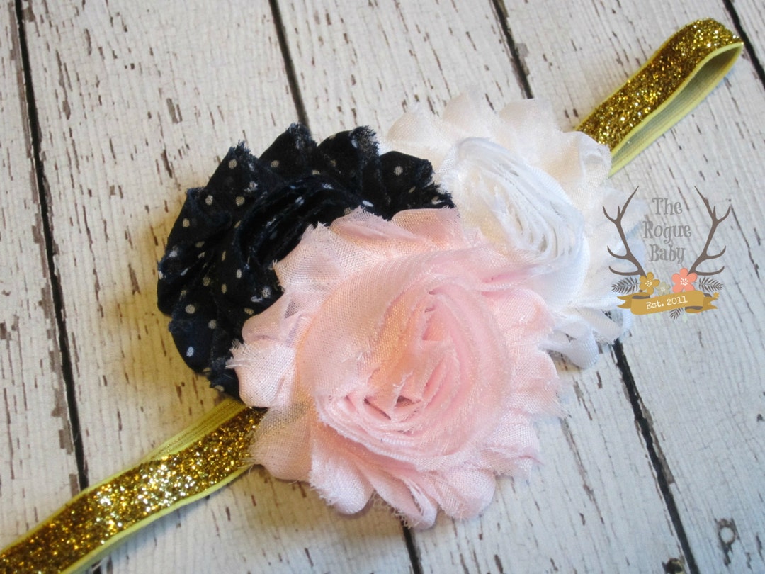 Navy Blue Gold & Pink - Glitter - Baby Pink - Navy Blue White Polka Dot ...