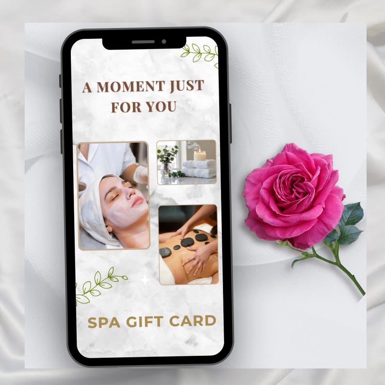 Luxury Spa Gift Certificate Editable, Relaxation and Massage Gift Card ...