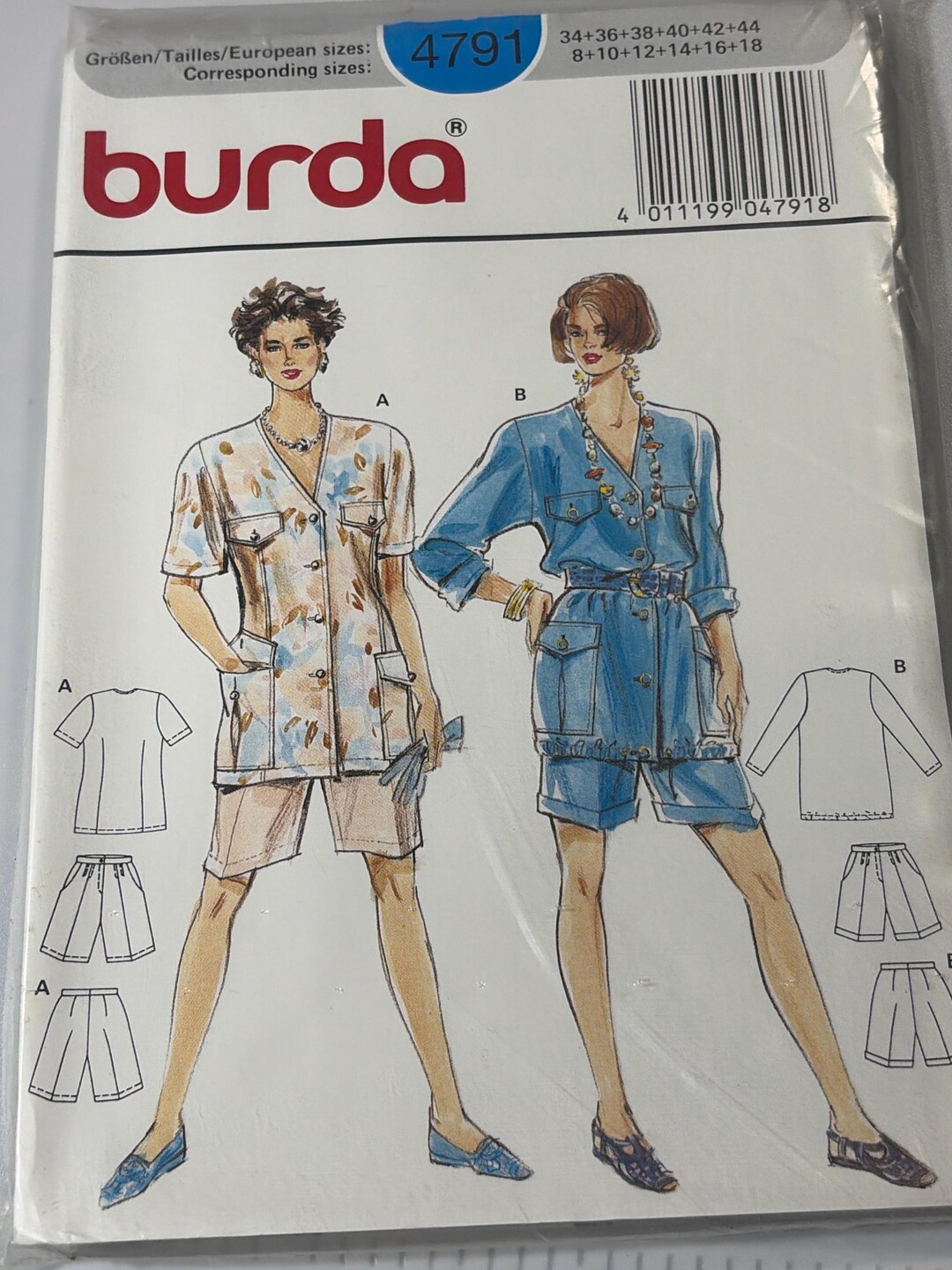 Burda 4791 Vintage Sewing Pattern - Etsy UK