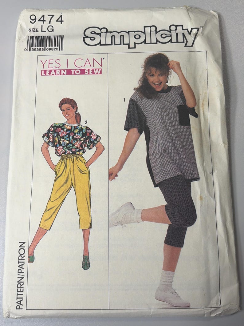Simplicity 9474 Vintage Sewing Pattern, (1989) - Etsy Canada