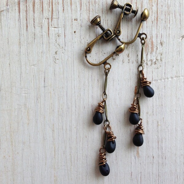 Dangle Clip Earrings - Etsy