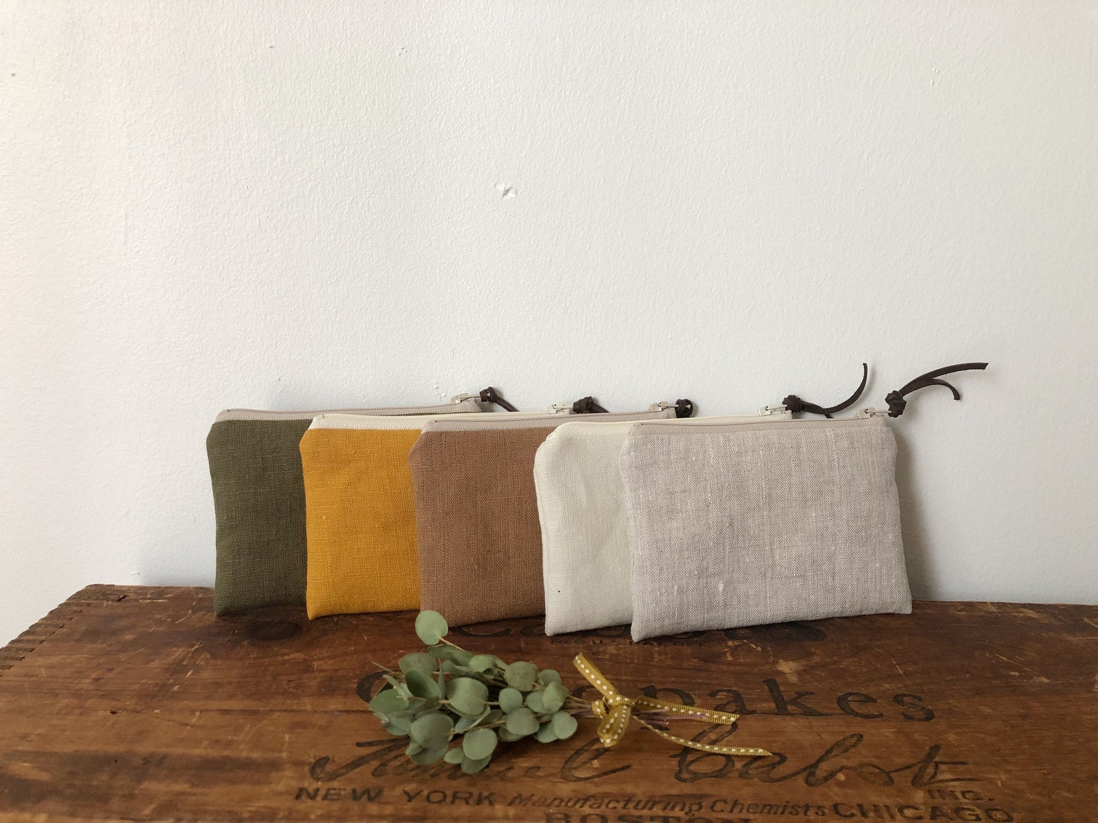Linen Coin Purse Linen Change Purse Zipper Wallet Pouch - Etsy