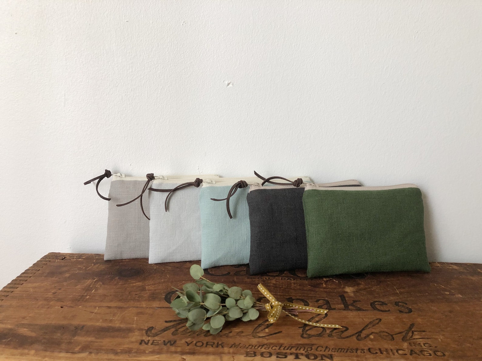 Linen Coin Purse Linen Change Purse Zipper Wallet Pouch - Etsy
